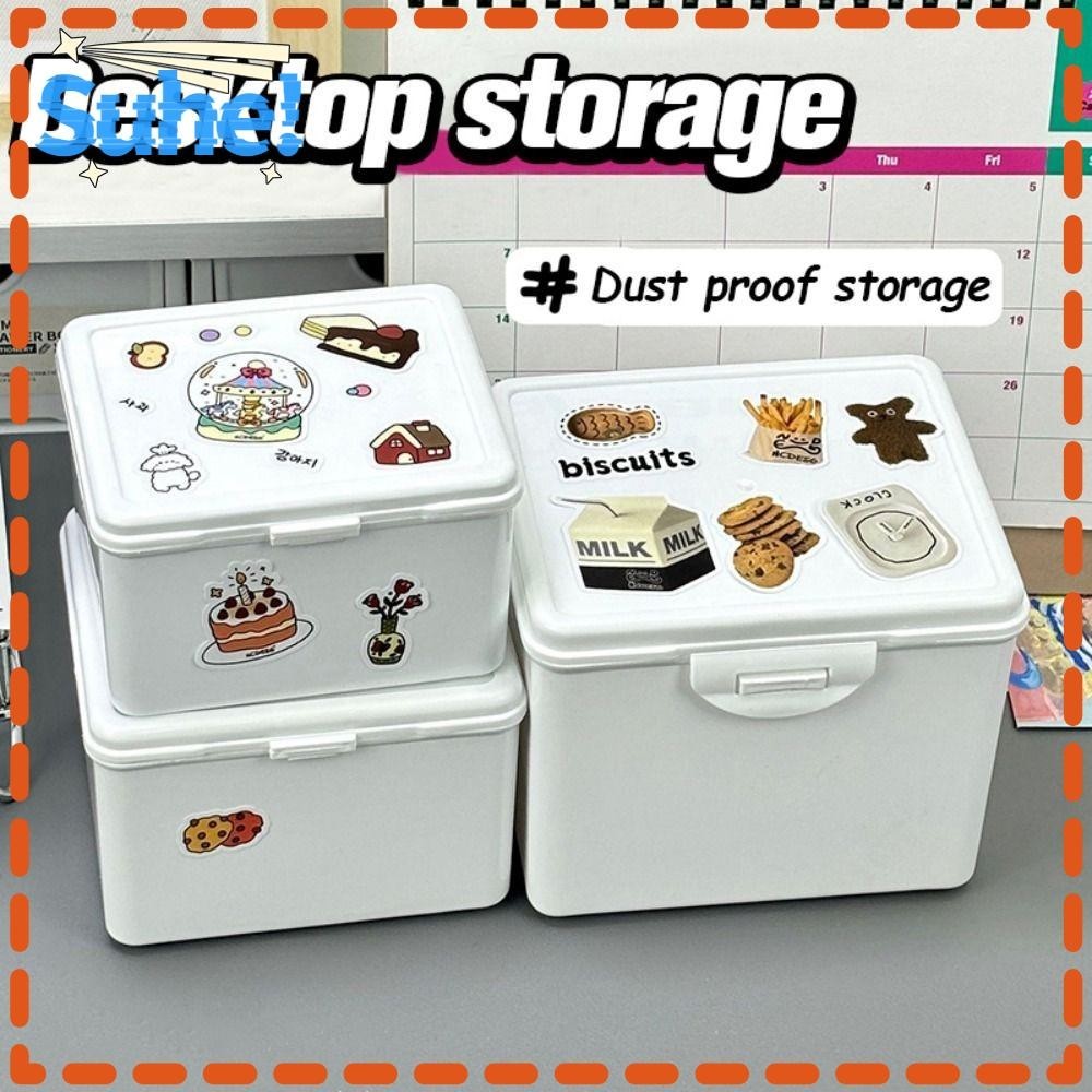 HI-SUHE Storage Box, White Kpop Collection Box, Idol Cards Supplies ID ...