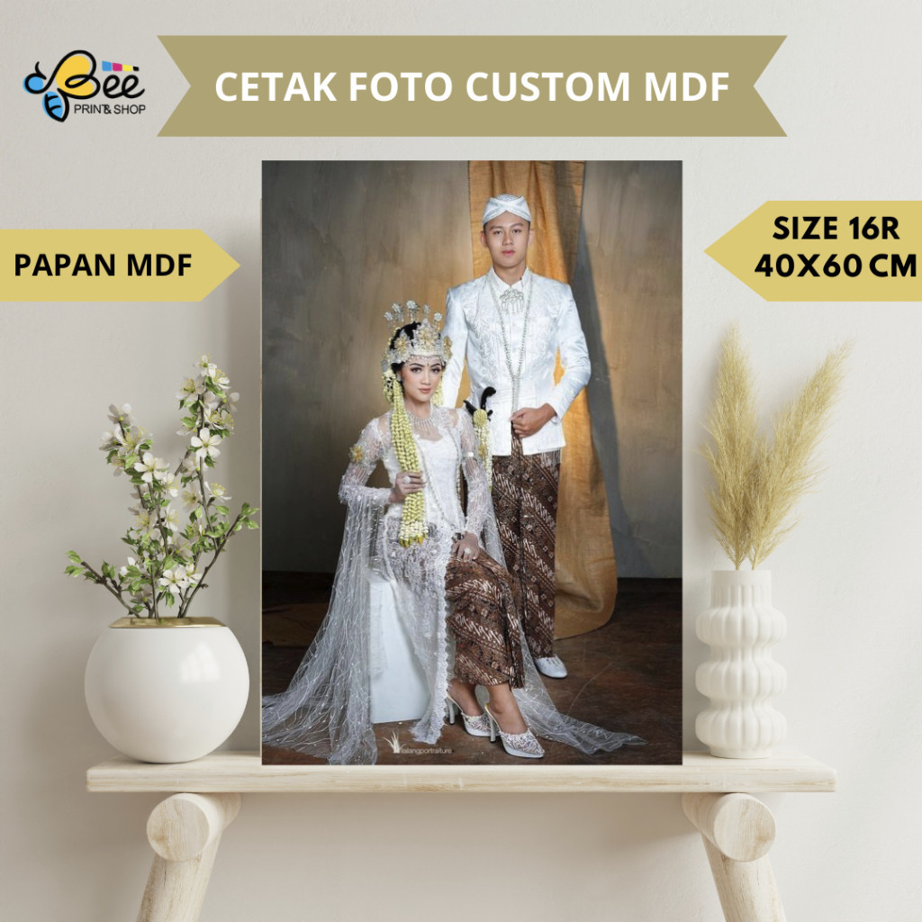 MESIN Custom Photo Print 16R 40X60 CM+MDF Frame/Wedding Photo Print ...