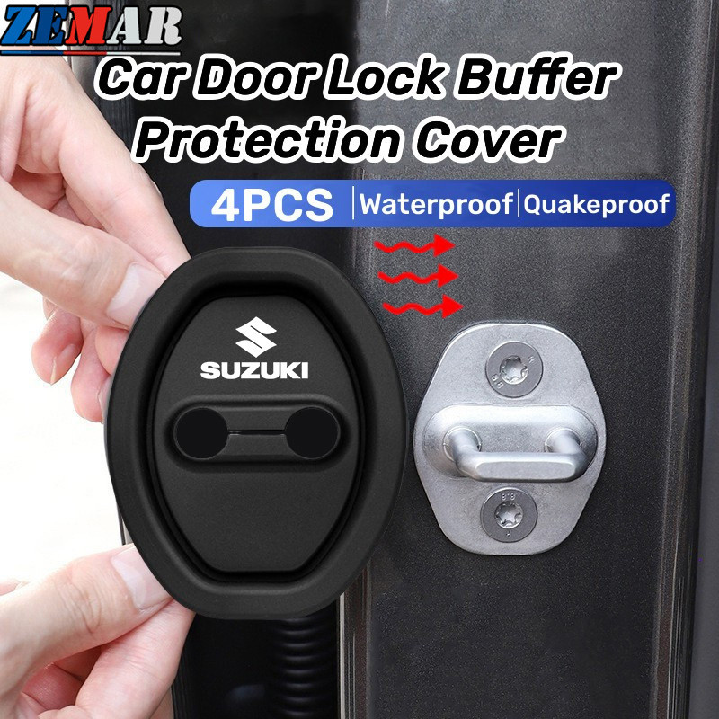 4Pcs Suzuki Silicone Car Door Lock Protection Cover Door Lock Shock ...