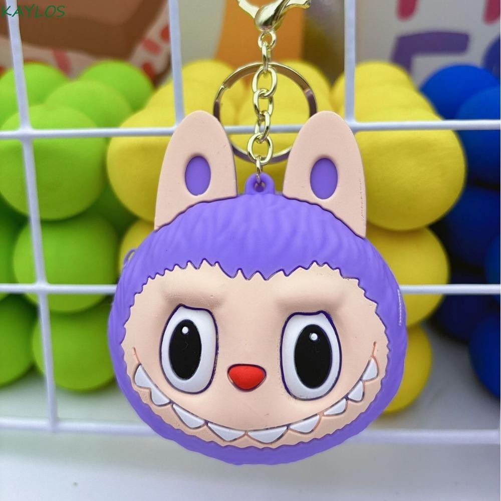 KAYLOS Labubu Zero Wallet, Resin Anime Peripherals Labubu Key Ring ...