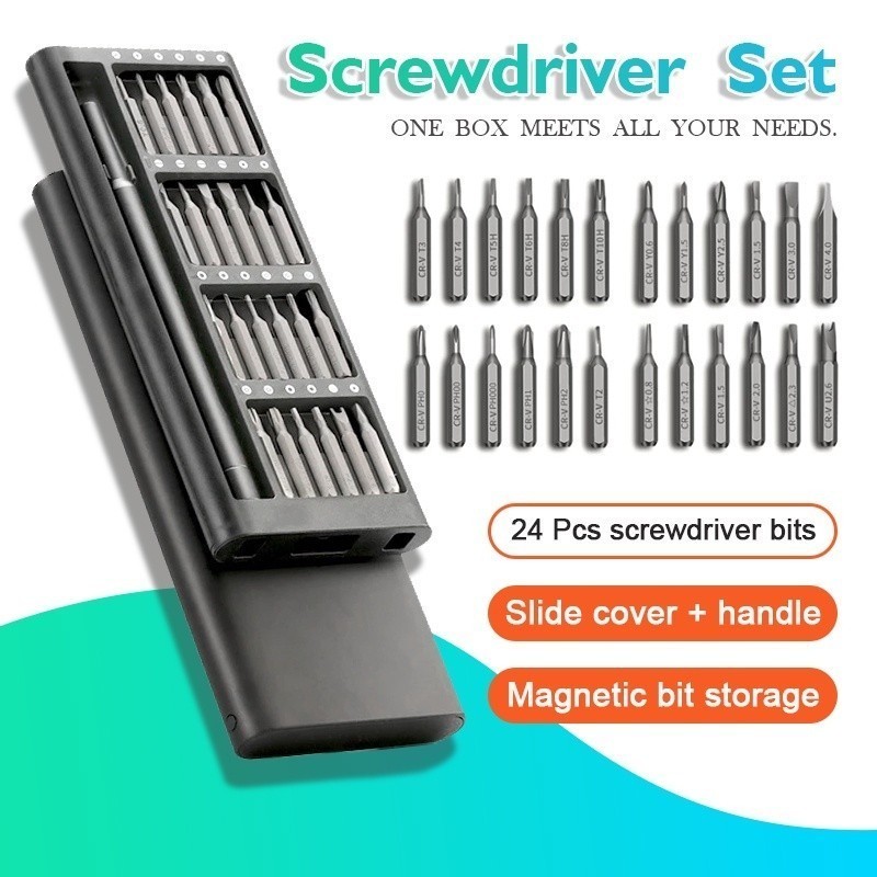 Screw driver 24 in 1 screw driver set magnetic screw driver screw ...
