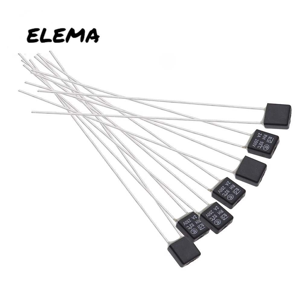 10Pcs Temperature Fuse Fan Motor Thermal Fuse 2A 250V RH 115 120 125 ...