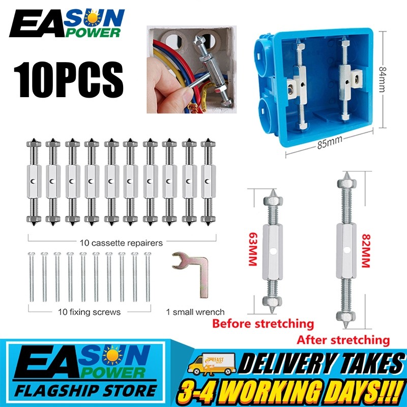 10pcs Switch Socket Box Screw Support Rod Rust Resis Wall Mounted ...