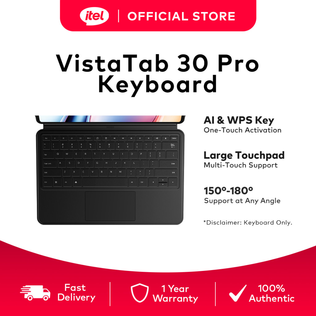 itel VistaTab 30 Pro Wireless Smart Keyboard | Built-in Large Touchpad ...