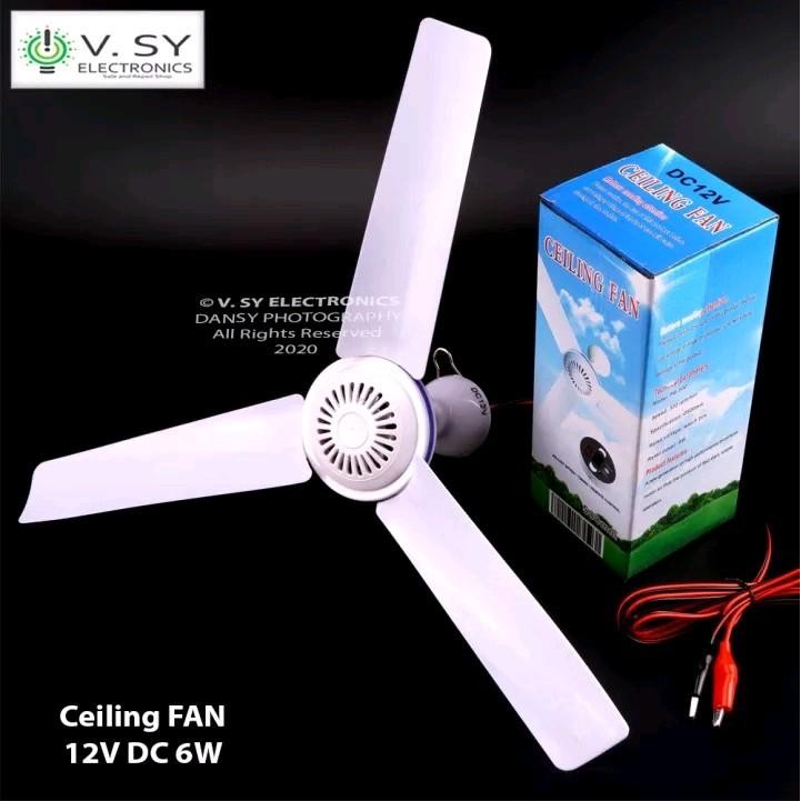 Ceiling Fan 12V DC 6W Electric Fan 12VDC Compatible ceiling fan 12 ...