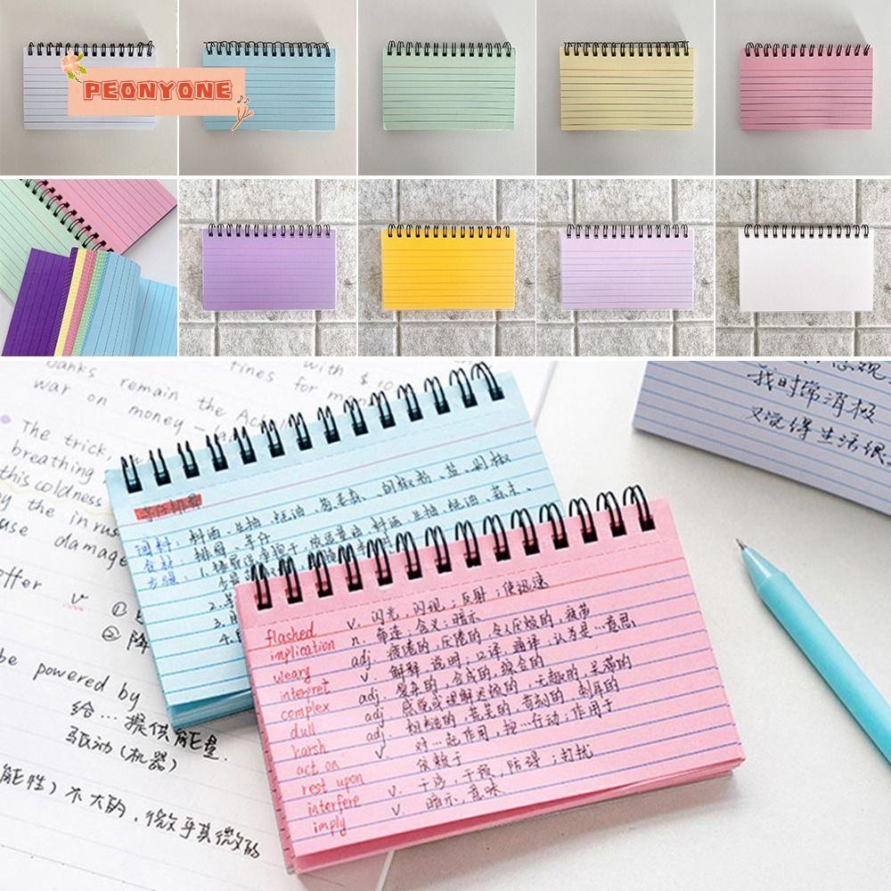 PEONYR Notebook, Horizontal Line Portable Notepad, Creative Tearable ...