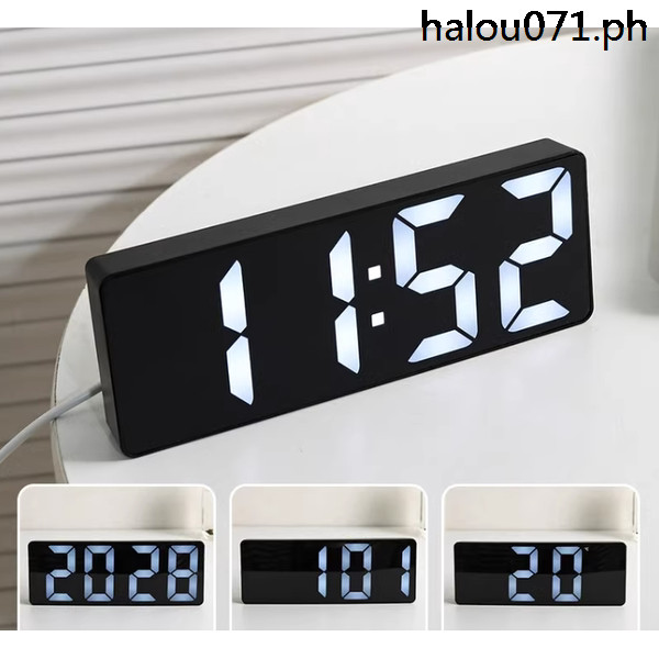 Luminous Mirror Clock ins Desktop Clock Timetable Pendulum Desktop ...