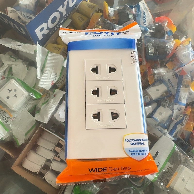 Royu Universal Convenience Wall Outlet / Socket 1,2,3 Gang Universal ...