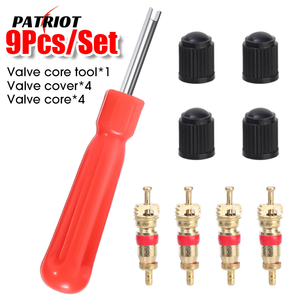 9Pcs/Set Valve Stem Caps Removal Tool Kit - Tire Repairing Tools - Dual ...