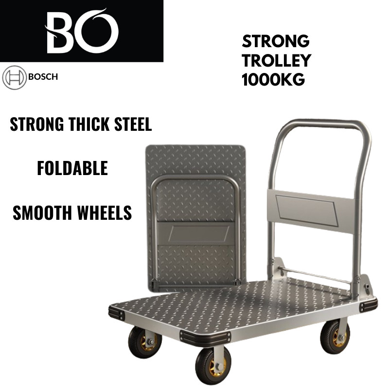 Trolley Hand Truck Foldable Platform Trolley Capacity 1000kg Push Cart ...