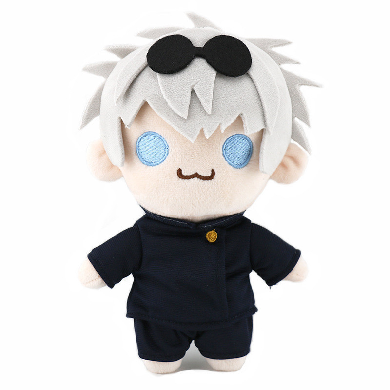 Animation Jujutsu Kaisen Gojou Gojo Satoru White Hair Blue Puppet Doll ...