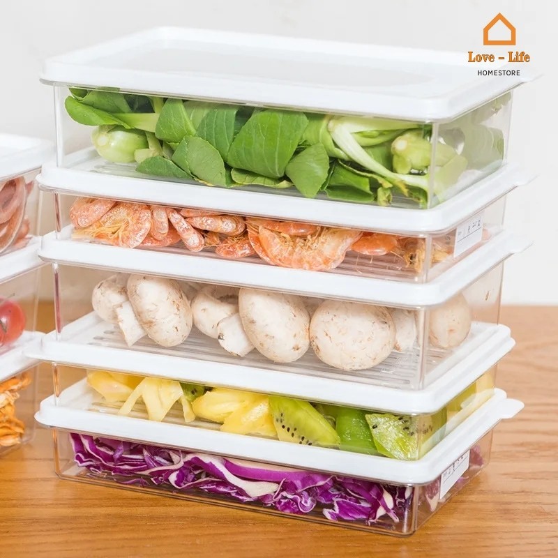 Kitchen Square Refrigerator Arrange Storage Box/ Transparent PP Plastic ...