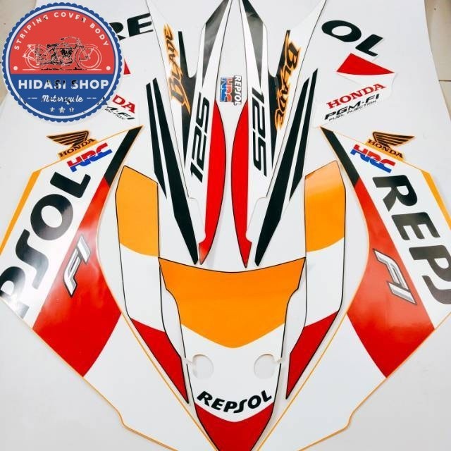 Striping Polet Sticker for Motorcycle list honda blade repsol 125 fi ...