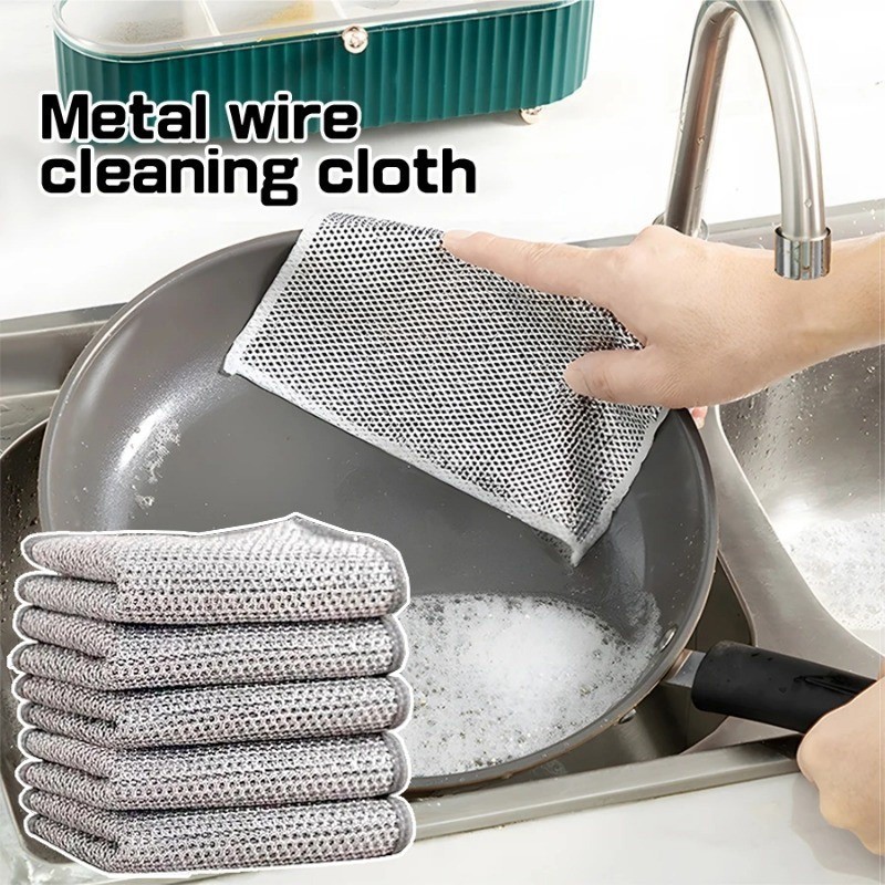 Magic Cleaning Mesh Steel Wire Cloth - Universal Metal Wire Rag ...