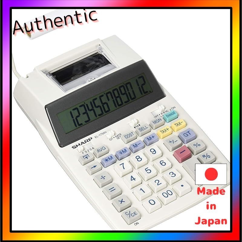 Sharp Printer Calculator Semi-Desktop Type 12 Digits EL-1750V | Shopee ...