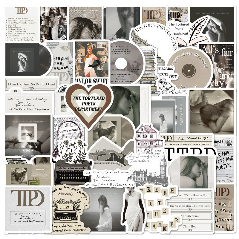 50pcs TTPD Stickers for Aquaflask Tumbler Laptop Waterproof Taylor ...