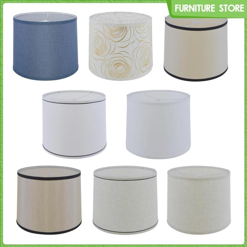 [Wishshopeelxj] Round Linen Drum Lampshade, Floor Lampshade, Decorative ...