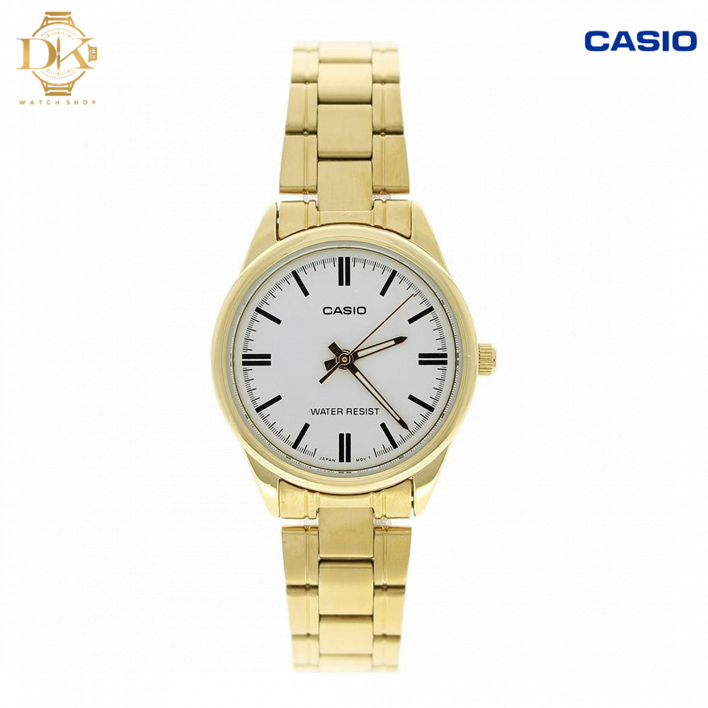 Casio Ltp V005g 7a Gold Stainless Steel Analog Watch For Women Shopee Philippines