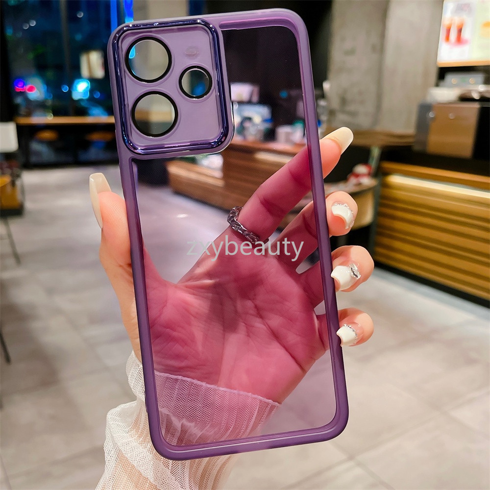 Casing For Redmi 13 4G 13C 5G 2024 Phone Case Soft Clear Square Plated ...