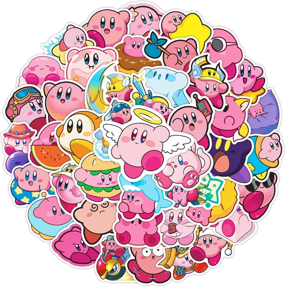 Y&P| Kirby Stickers Set Cartoon Graffiti Waterproof Decals Pack for ...