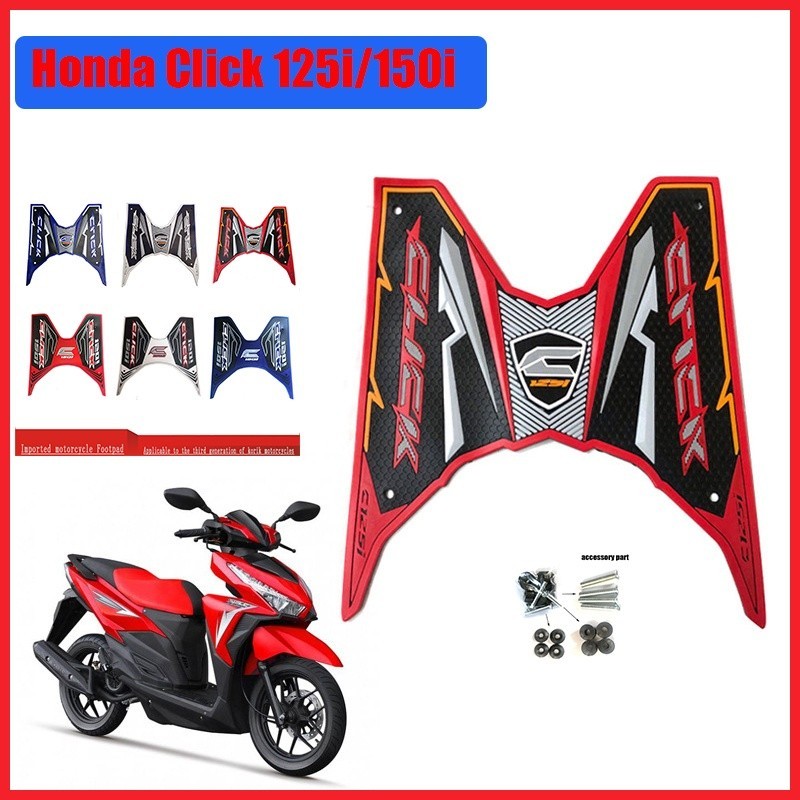 HONDA CLICK 125i /150i Footboard Rubber Matting With Bolts For CLICK V1 ...