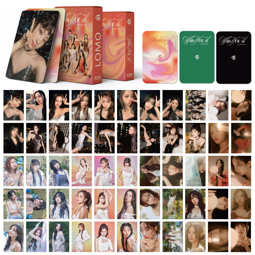 55pcs/box TWICE MISAMO Album Masterpiece Photocards Sana Momo Mina Lomo Cards Kpop Postcards ...