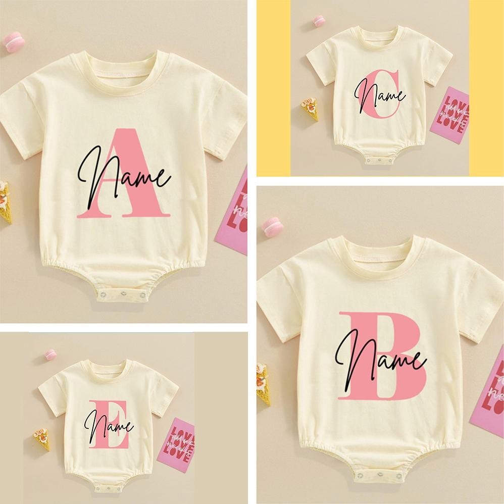 Customized Name Baby Bubble Romper Babygrow Jumpsuit Newborn Girls ...