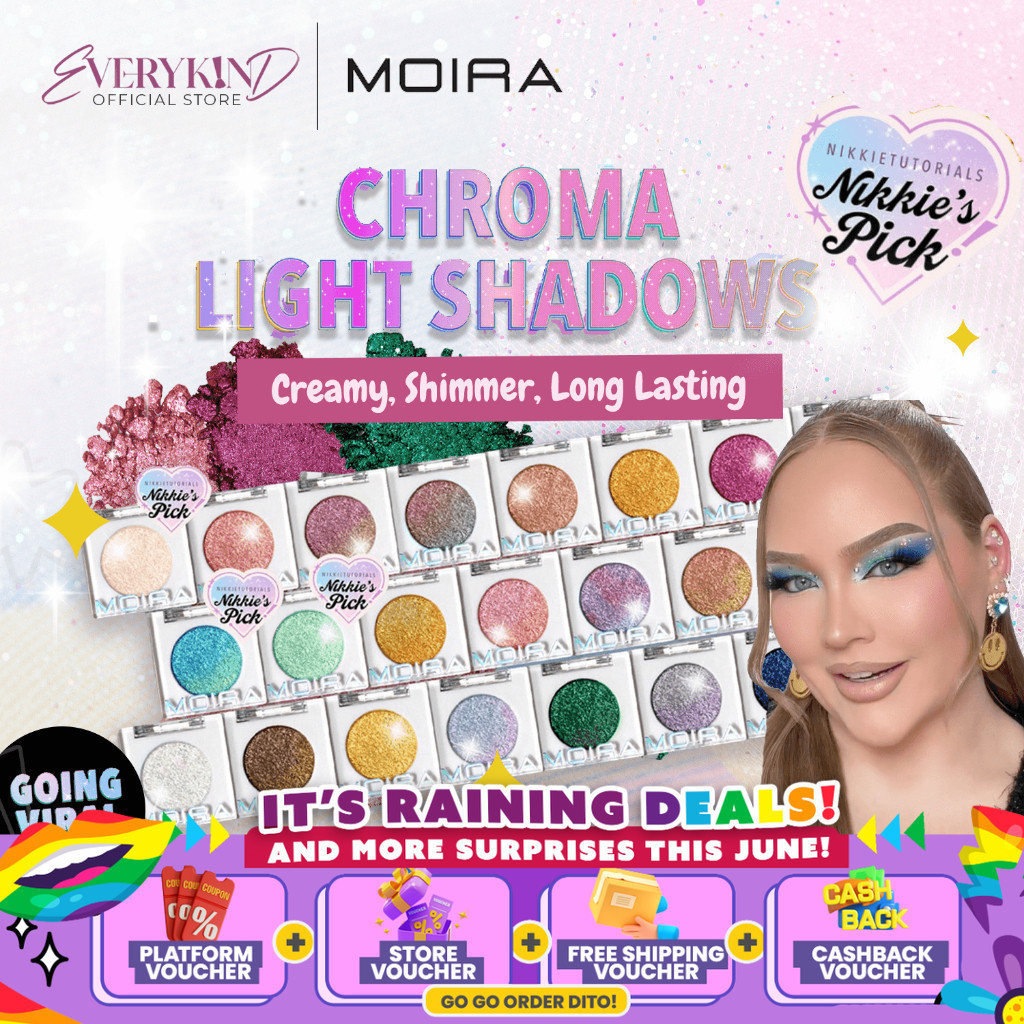 Moira Chroma Light Shadow - Duo Chrome Eyeshadow Glitter Highlighter ...