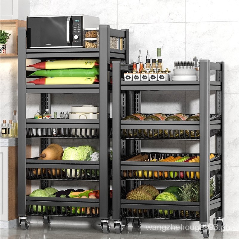 Kitchen Multi-Layer Storage Rack Floor-Standing Household Vegetable ...