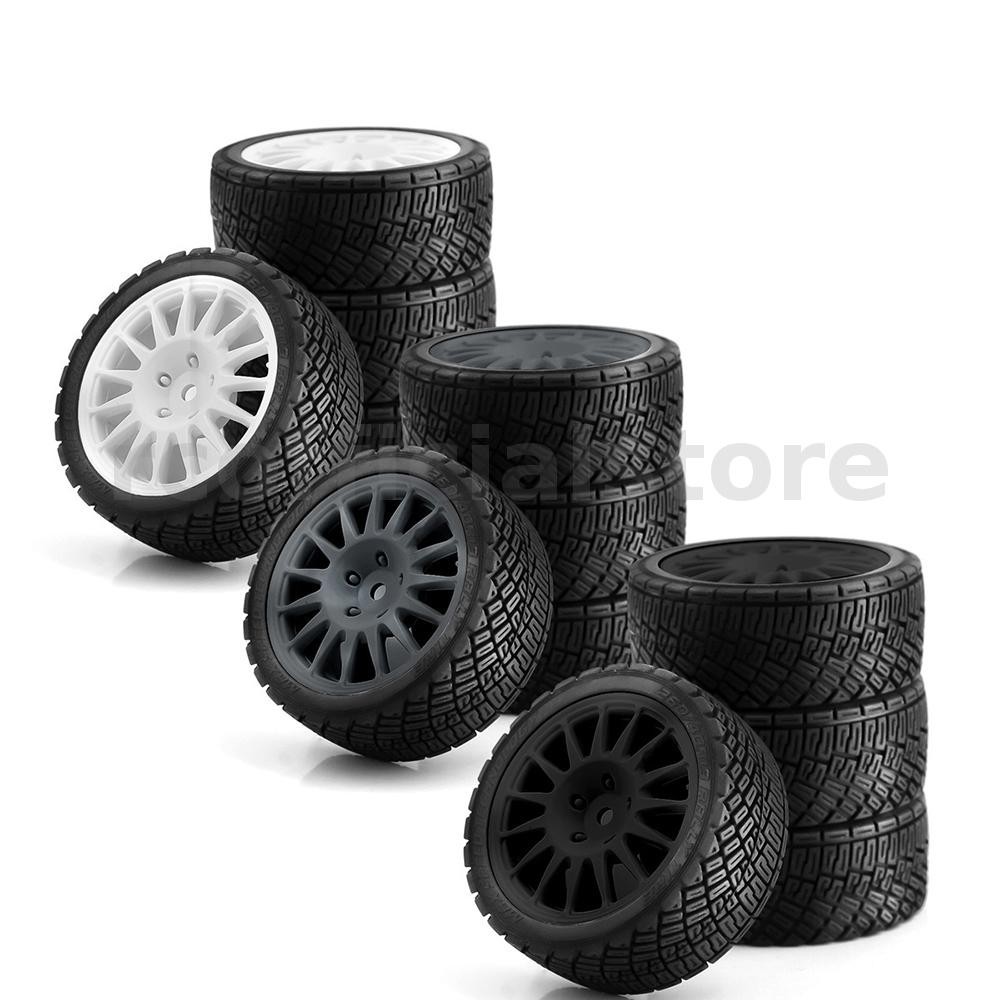 4Pcs Racing Tires Wheels for 1:10 Kyosho Tamiya WRC RC Cars | Shopee ...