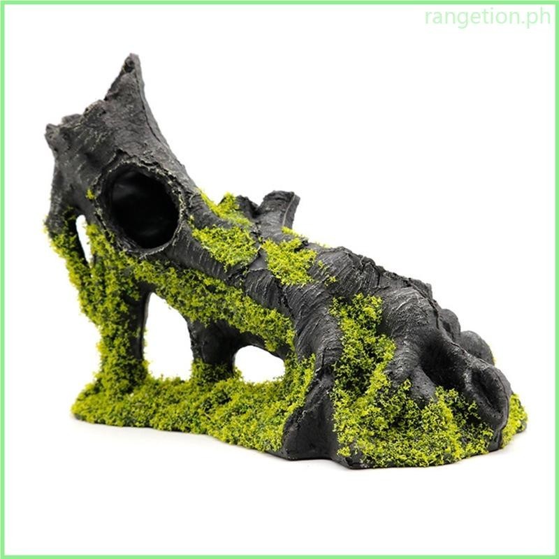 RAN Fish for Tank Ornament Shelter Tree Trunk Cave Betta House Hiding ...