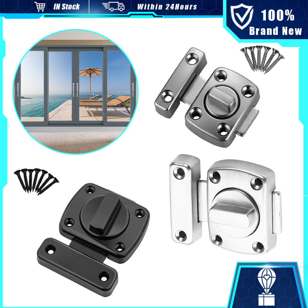 Security Gate Rotary Door Bolt Lock Barrel Sliding Zinc Alloy Twist ...