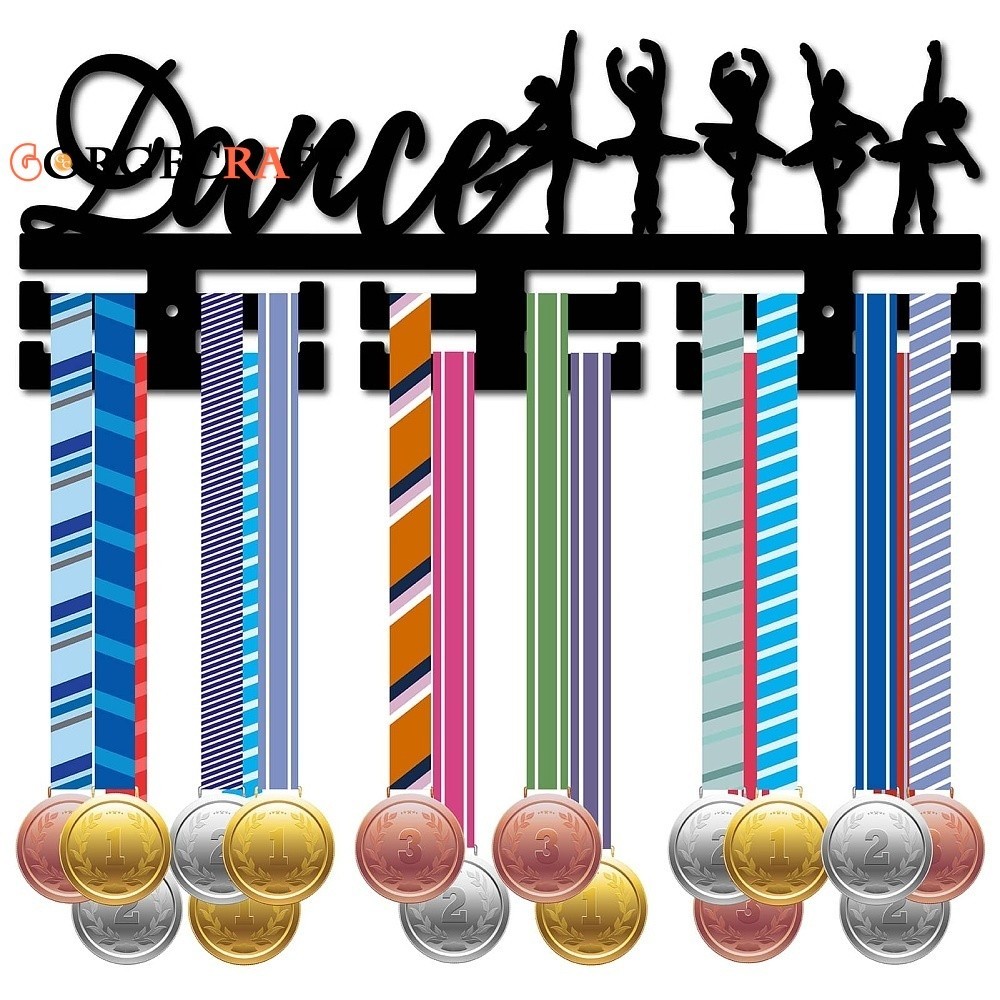 1Set Dance Medal Holder Wooden Sport Medal Hanger Display Dancer Medal Rack Frame Wall Rack ...