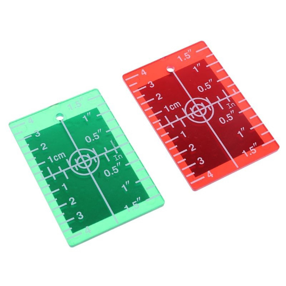 Vertical/Horizontal Laser Level Target Card Red/Green Line Beam Plate ...