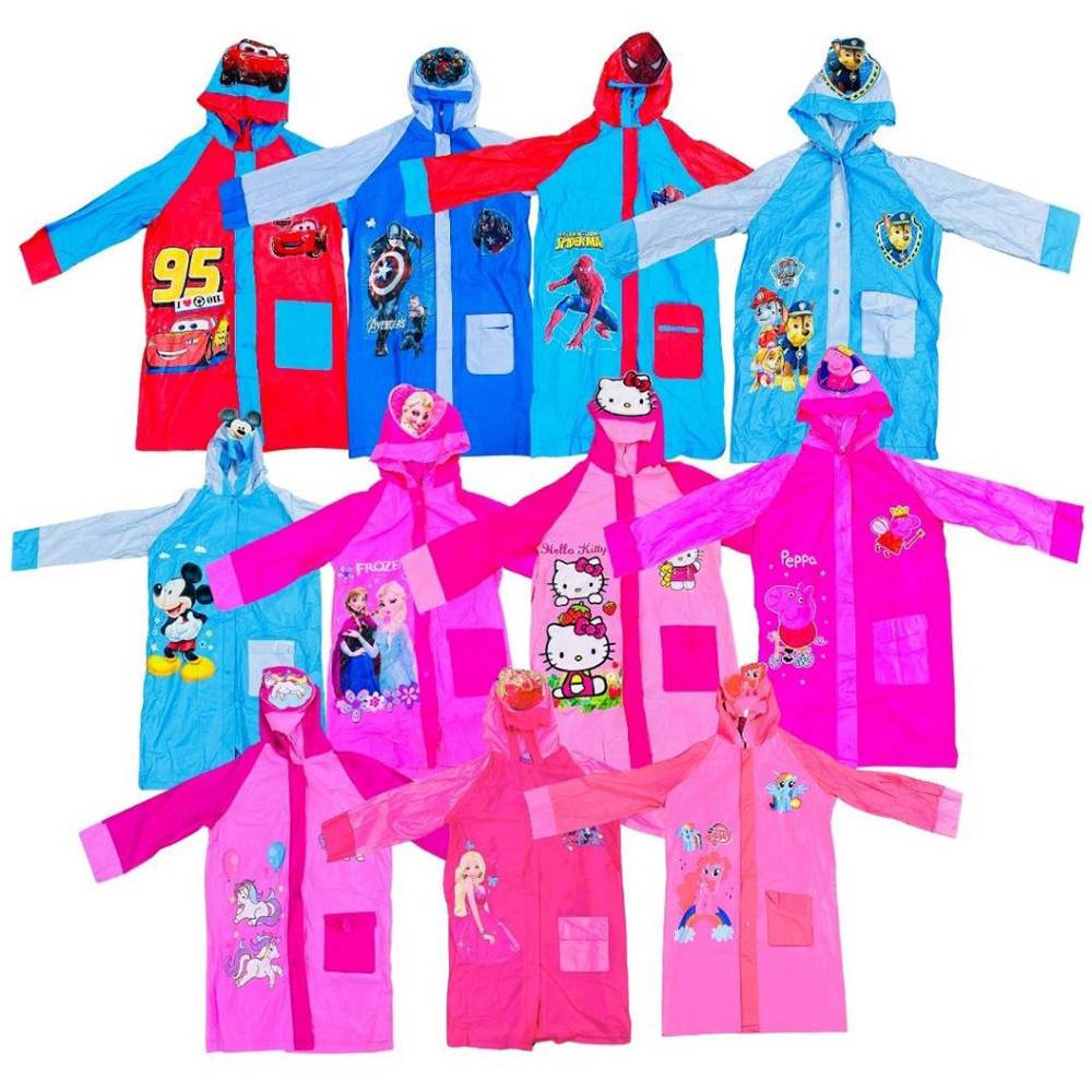 Miami Affordable WaterProof Kids Cartoon Character Design Raincoat Set ...