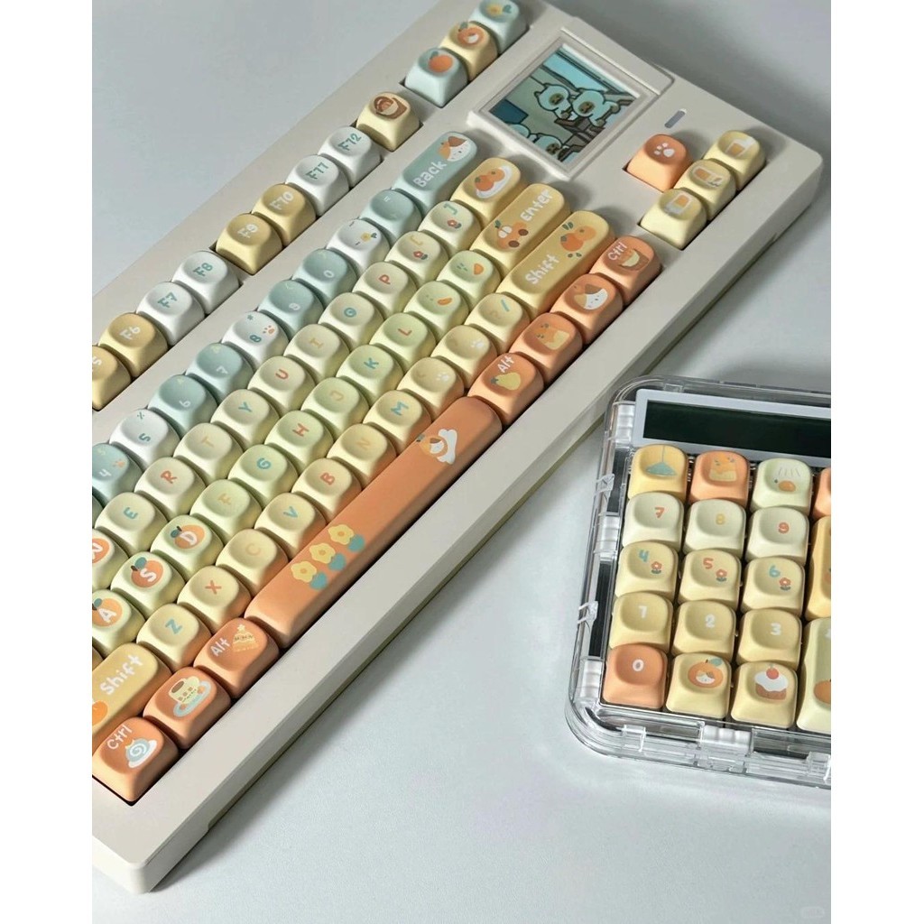 Orange Soda Keycap XOA Profile PBT Five-sided Dye Sublimation 131/140 ...