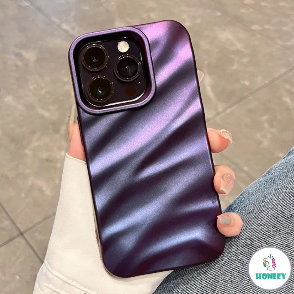 Luxury Purple 3D Water Ripple Plating Phone Case for iPhone 11 17 16 15 ...