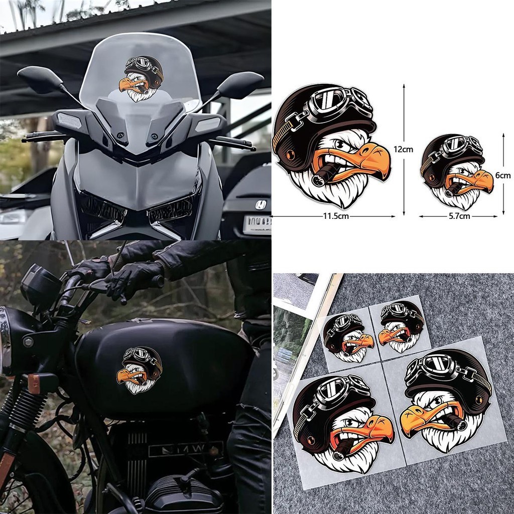 Motorcycle Sticker Eagle Head Reflective Sticker Modification Fuel Tank ...