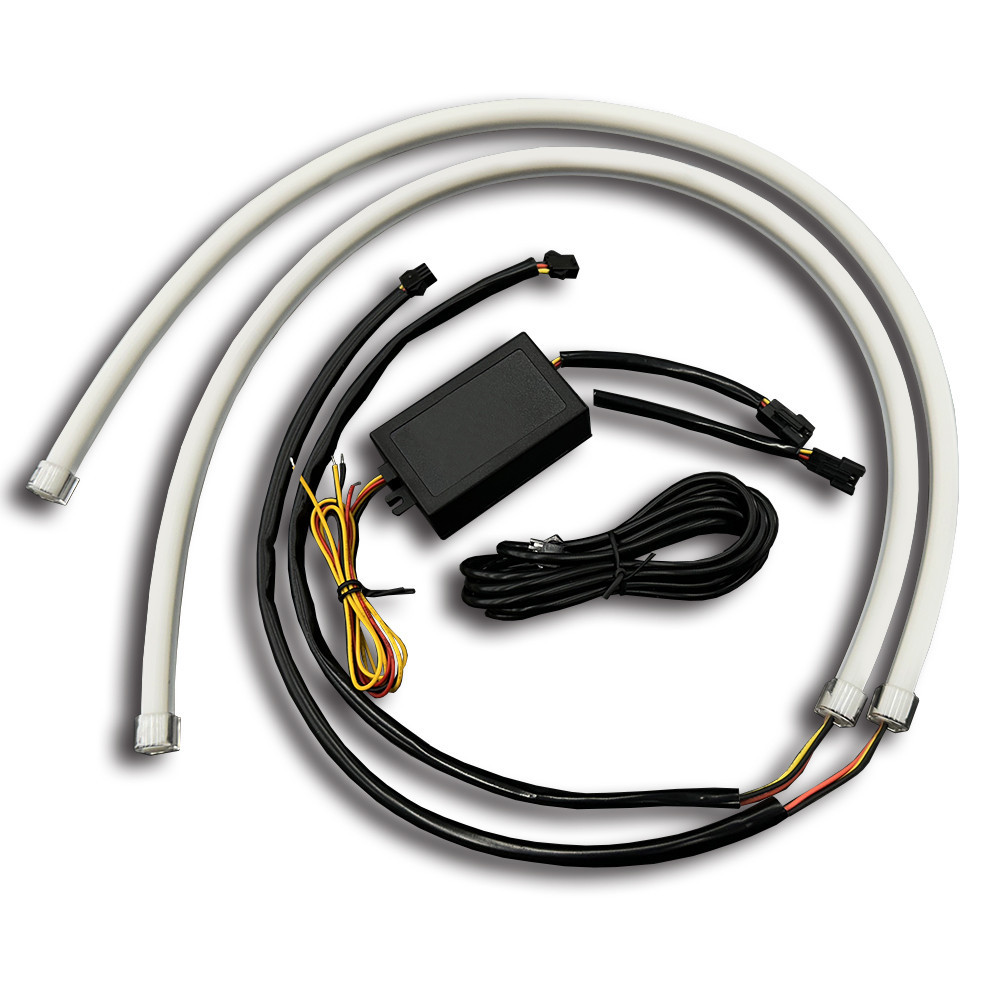 1Set 30 45 60 85CM Colorful RGB LED DRL Light Strip and Turn Signal ...