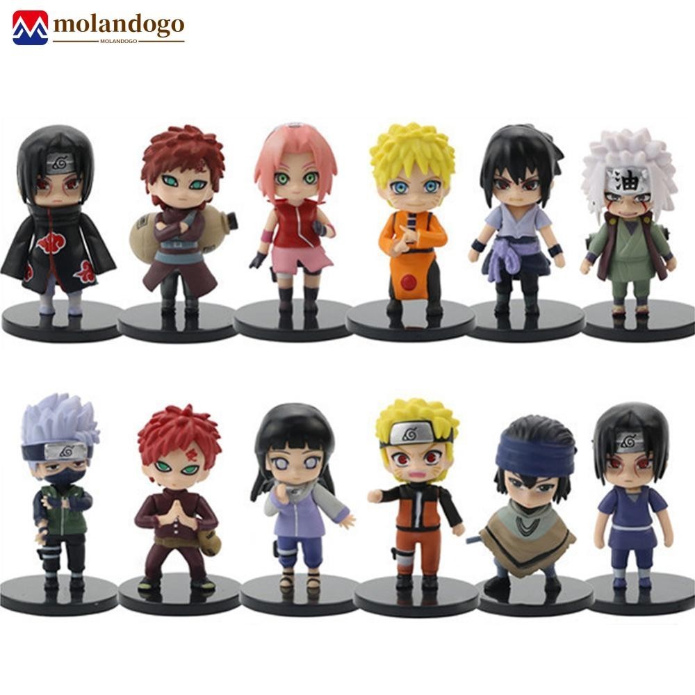 MOLANDOGO 12Pcs/Set Anime Naruto Shippuden Hinata Sasuke Itachi Kakashi ...
