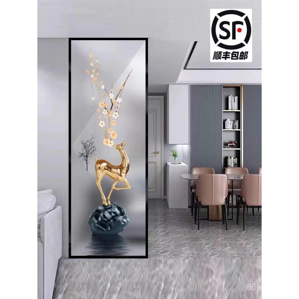 Wrought Iron Screen Partition Art Glass Simple Modern Entryway Home ...