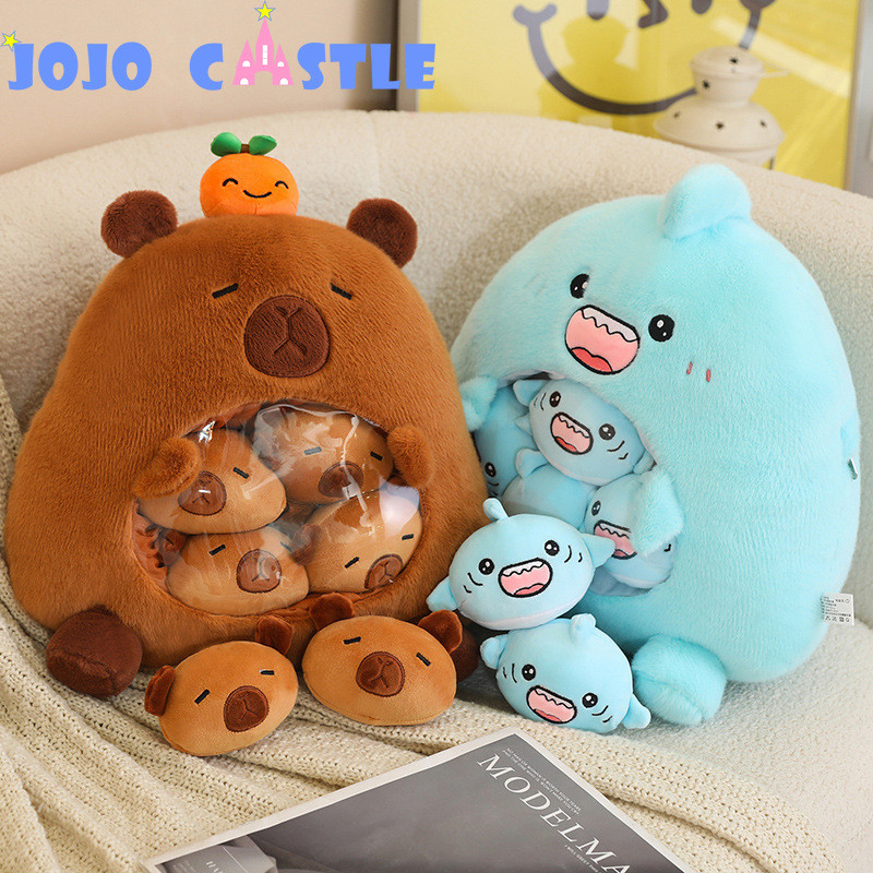 JOJO CASTLE Snacks Pillow A Bag of Capybara Plush Toy Sahrlk Plushie ...