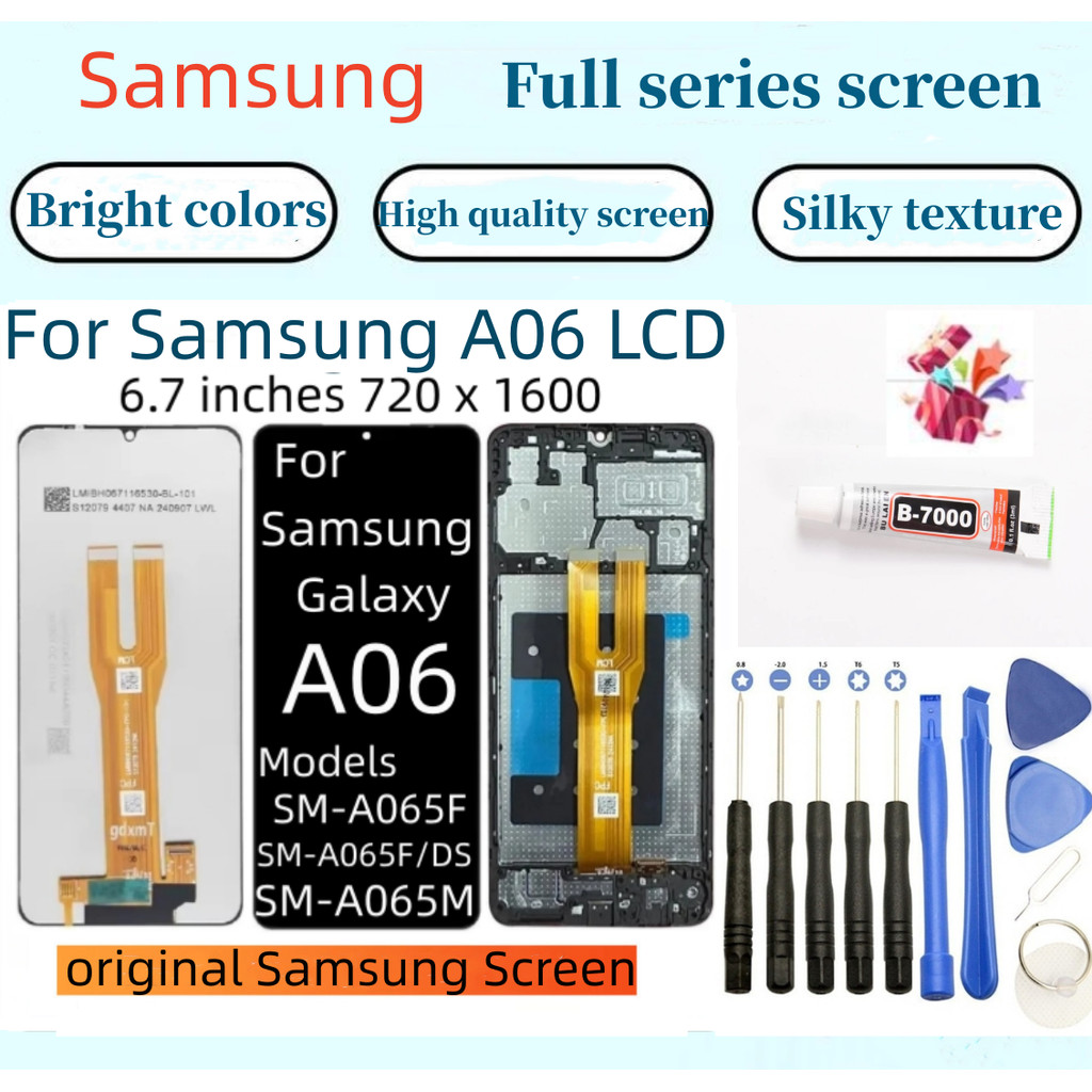 With frame Samsung Galaxy A06 LCD Frame A06 Screen Assembly SM-A065F ...