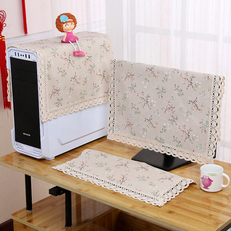 Computer Dust Cover Cotton Linen 17 Inch 19 Inch 22 Inch 24 Inch 32 ...