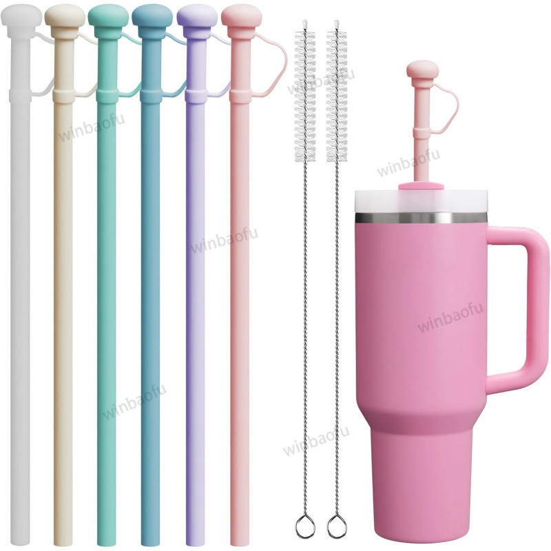 Stanley Silicone Straw Replacement for Stanley Cup, Long Reusable ...