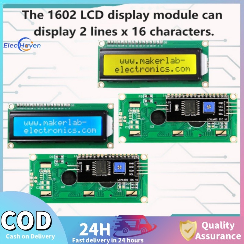 1602 16x2 Character LCD Module Display HD44780 with I2C | Shopee ...