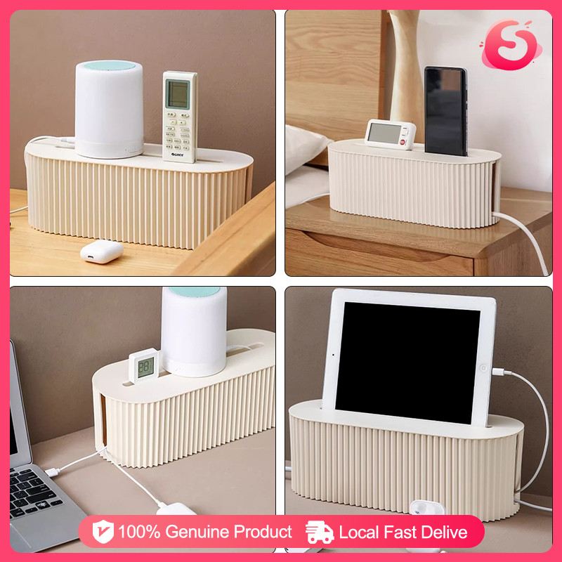Desktop Cable Storage Organizer Management Box Expansion Computer Wire ...