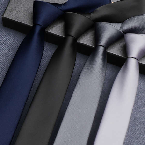 necktie for men Black Tie-free Men's High-End Business Zipper Gray ...