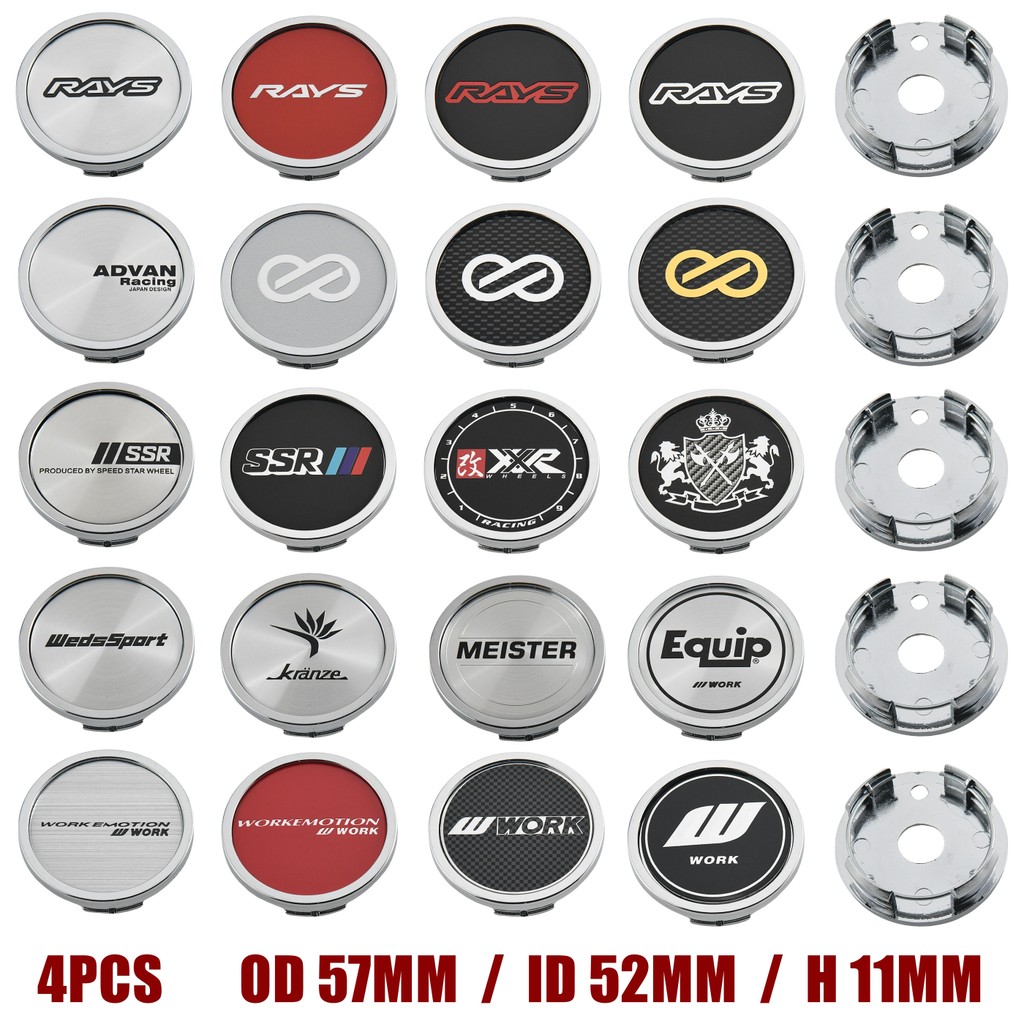 57mm Wheel Caps Rim Center Cap RAYS WORK EQUIP ENKEI SSR XXR Wheel ...