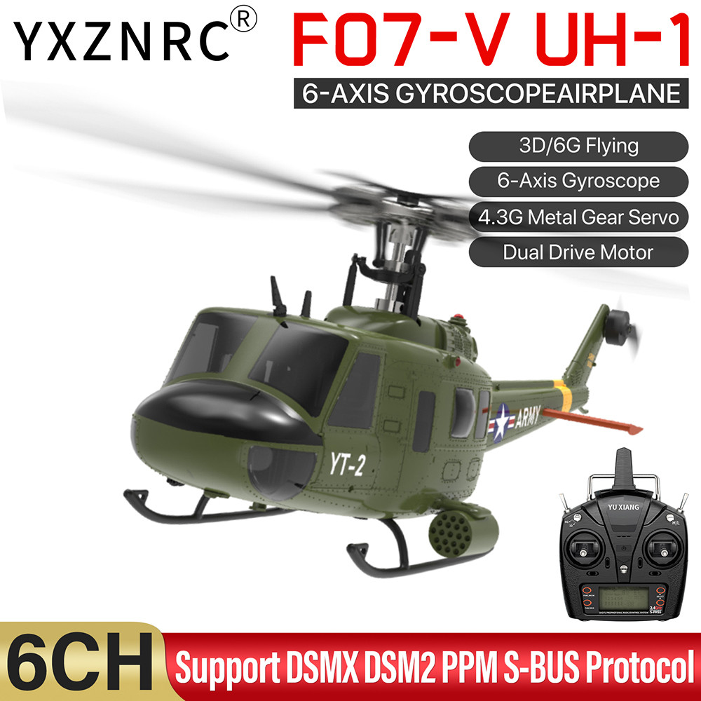 YUXIANG RC Helicopter F07-V UH-1 6-axis Gyro 6CH 3D Flying 1:34 Scale ...